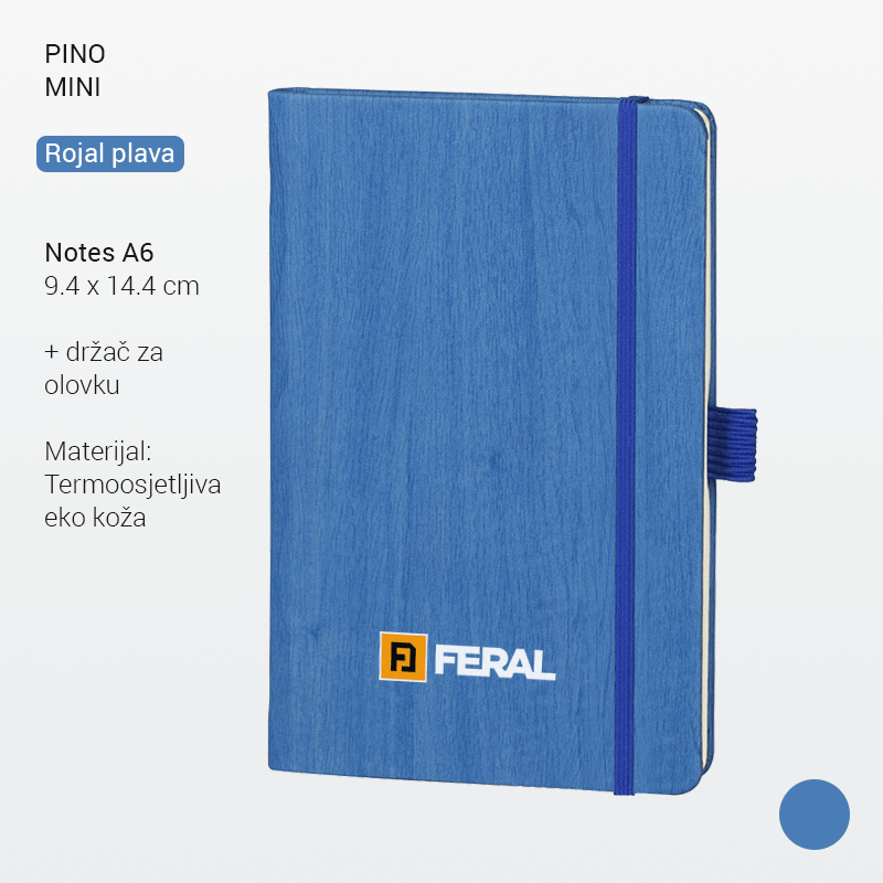 Notes sa gumom A6 Pino Mini - FERAL štamparija